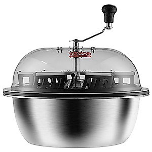 VEVOR Bud Leaf Trimmer with 19inch Trimming, SS Blades for Twisted Spin Cut Clear Visibility Dome, Foldable Herb Drying Rack and Hand Pruner, 19" Manual Bowl-Shape