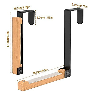 Mastom Folding Door Hook, Wooden Foldable Coat Hooks, Space Saving Over Door Hooks Perfect for Drying Clothes, Hanging Coat, Hat, Towel, Bag