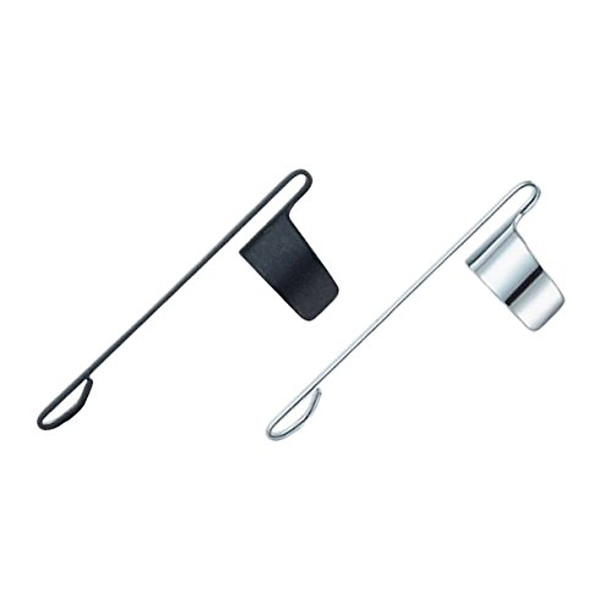 Fisher Space Clips for 400 Series Bullet Pens 1 Matte Black & 1 Chrome 2 Total