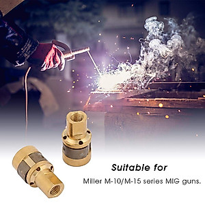 Diffuser Tip,Akozon Gas Diffuser Tip 169716 for Miller M-10/15 Hobart MIG Welding Gun Diffuser Tip Adapters((5pcs))