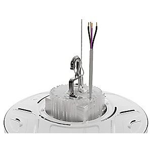 Lithonia Lighting CPRB ALO13 UVOLT SWW9 80CRI DBL LED Round High Bay with Switchable Color Temperature and Adjustable Light Output Switch, Multi-Volt 120-347V, 13-inch, Black