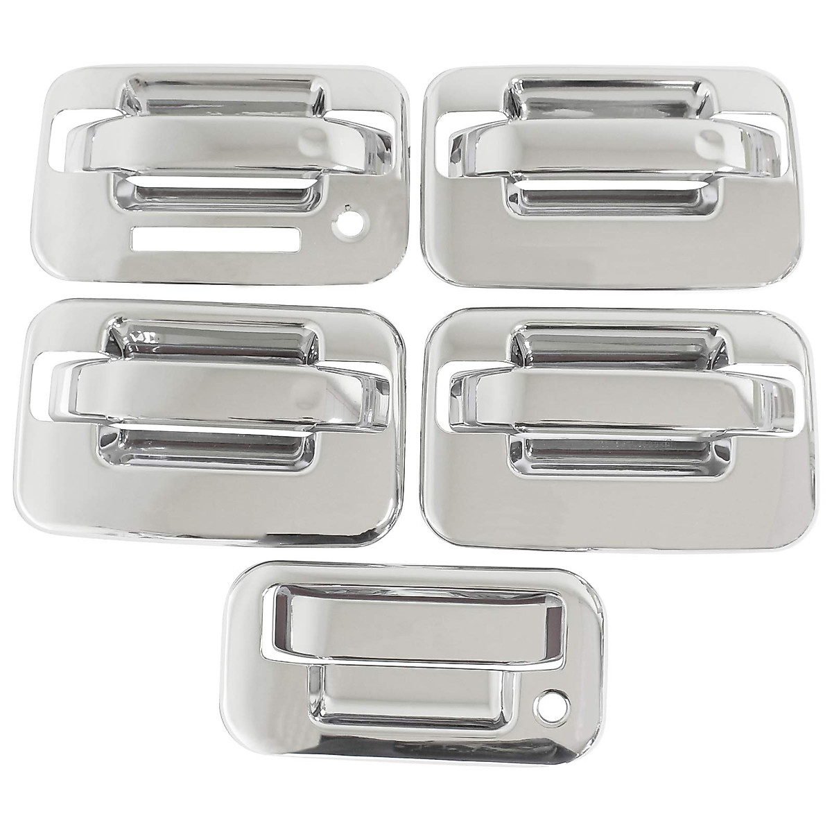 NewYall Chrome Exterior Door Handle Cover with Keypad and Tailgate Cover for Ford F-150 2004-2014 Outer Front Rear Left Driver Right Passenger Side