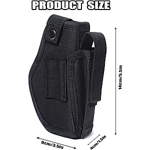 LUCYLANKER Universal Gun Holster,IWB OWB Gun Holster,Tactical Pistol Bags Waistband,The Waistband Pistols Holsters for Right and Left Hand, Draw Holster for Men/Women (with Mag Pouch)