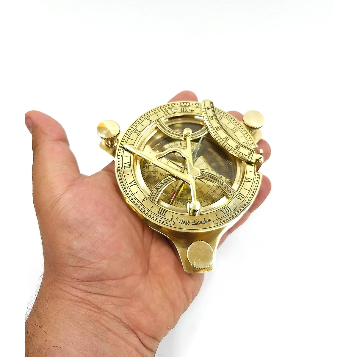 5" Sundial Compass Solid Brass Sun Dial