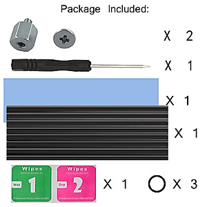 SGTKJSJS M.2 Screw Heatsink Kit,NVMe Screw m.2 PS5 Cooling Mounting 2280Thermal pad Kit