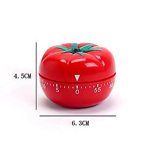 Chironal 1Pcs Fashion Cartoon Kitchen Timer Different Shape Creative Reminders (Tomato)