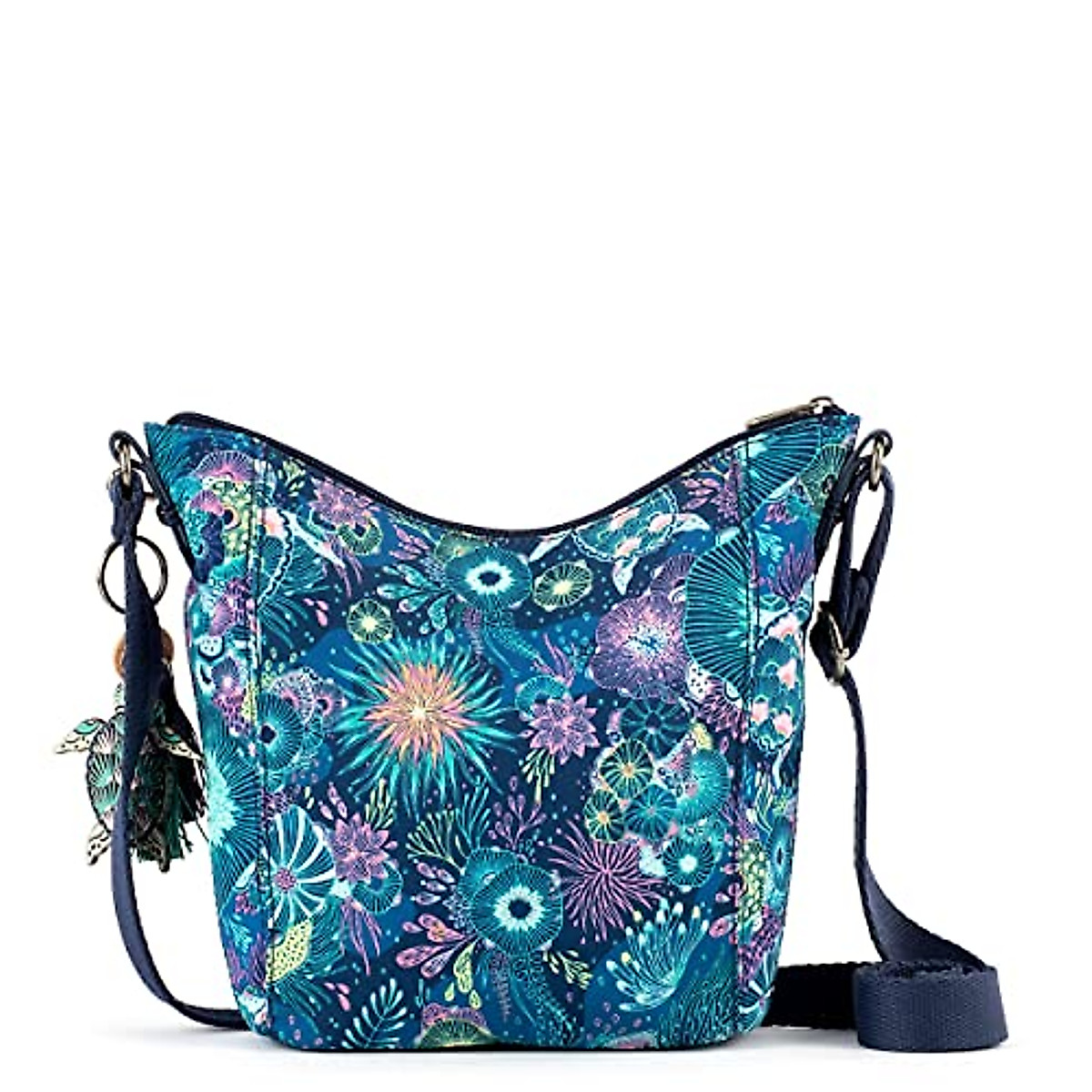 Sakroots Sequoia Eco-Twill Small Hobo, Royal Blue Seascape