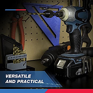 NEIKO 20753A Keyless Drill Chuck for Impact Driver, Chuck Conversion Adapter, 1/4” Hex Shank, Convert Cordless Screwdrivers into Power Drills in Seconds, For Round-Shank Drill Bits, No Keys Needed