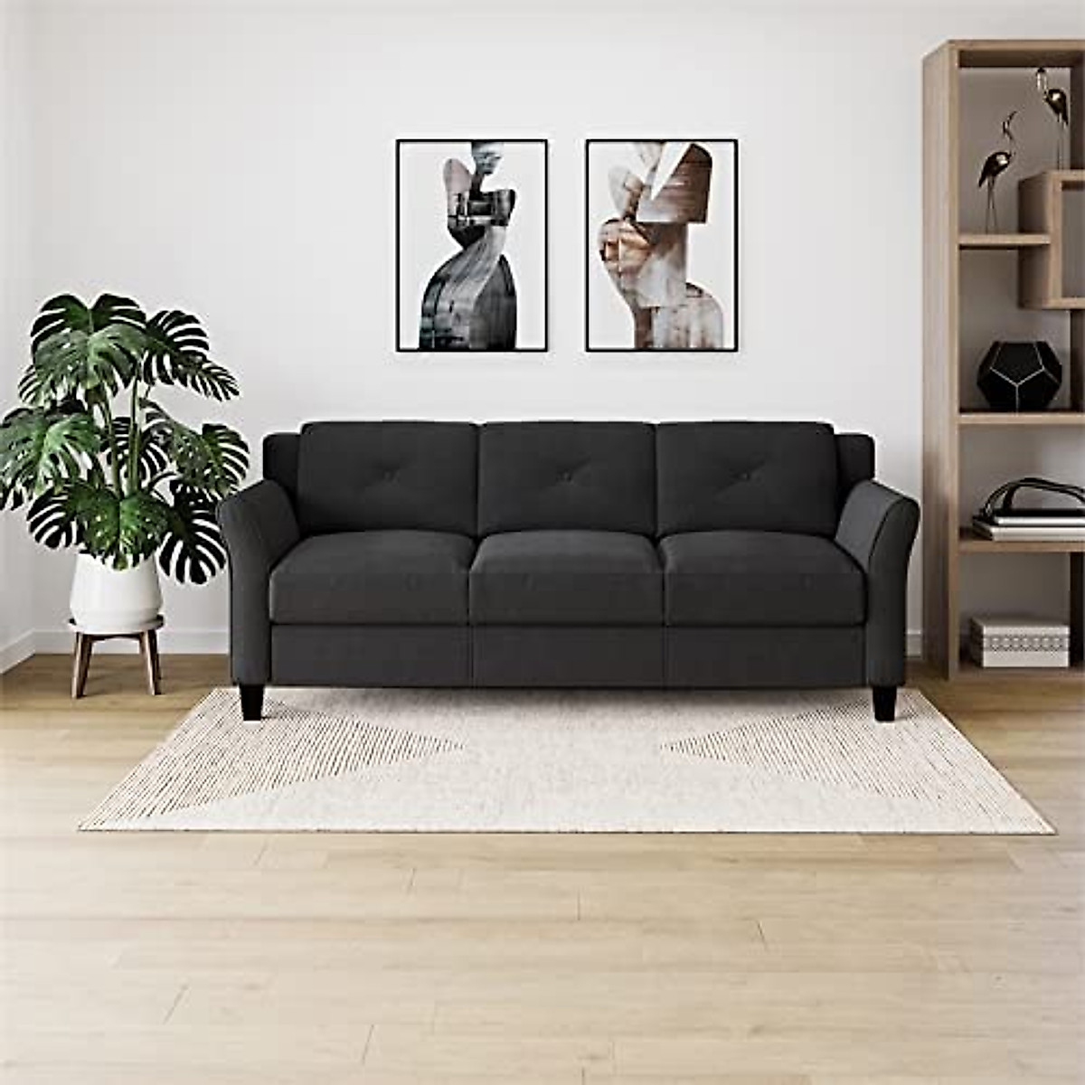 Lifestyle Solutions Harrington Sofa, Black