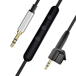 Toxaoii Replacement Audio Cable Volume Control & in-Line Mic Compatible with Bose Around-Ear AE2i, AE2w, AE2 Headphones, 3.5mm to 2.5mm Male Aux Stereo Headphones Cord (3.93FT)