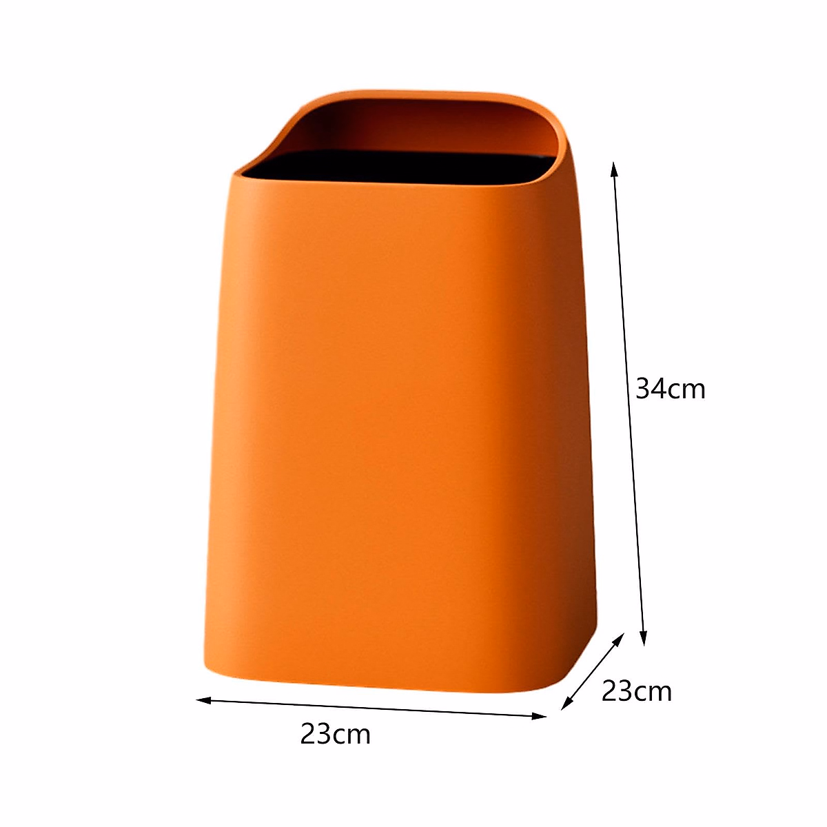 JISADER Trash Can Wastebasket Minimalist Narrow Waste Bin Garbage Can Recycle Bin for Living Room Home Indoor Dorm, Orange