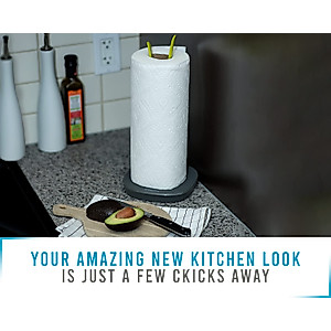 Comfify “Sprout” Decorative Paper Towel Holder or Toilet Paper Holder Vertical Countertop Paper Towel Stand or Toilet Roll Stand - Sturdy No-Slip Base - 11.75” x 6”