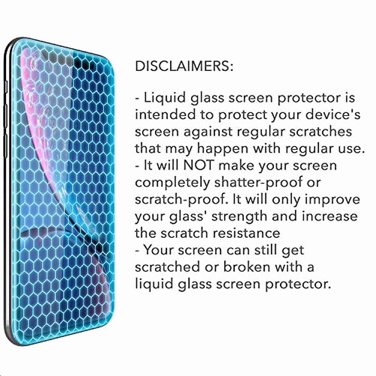Liquid Glass Screen Protector for Up to 12 Devices Universal Fit for All Smartphones Tablets and Watches Scratch and Shatter Resistant Wipe On Nano Protection - 3 Bottles