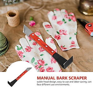 Bark Peeler Tool Felled Draw Shave Knife Bark Removal Tool Straight Drawing Knife Woodworking Tool Log Debarker Tool Bark Peeler Bark Stripping Tool Debarking Tool Gardening Scarping Tool