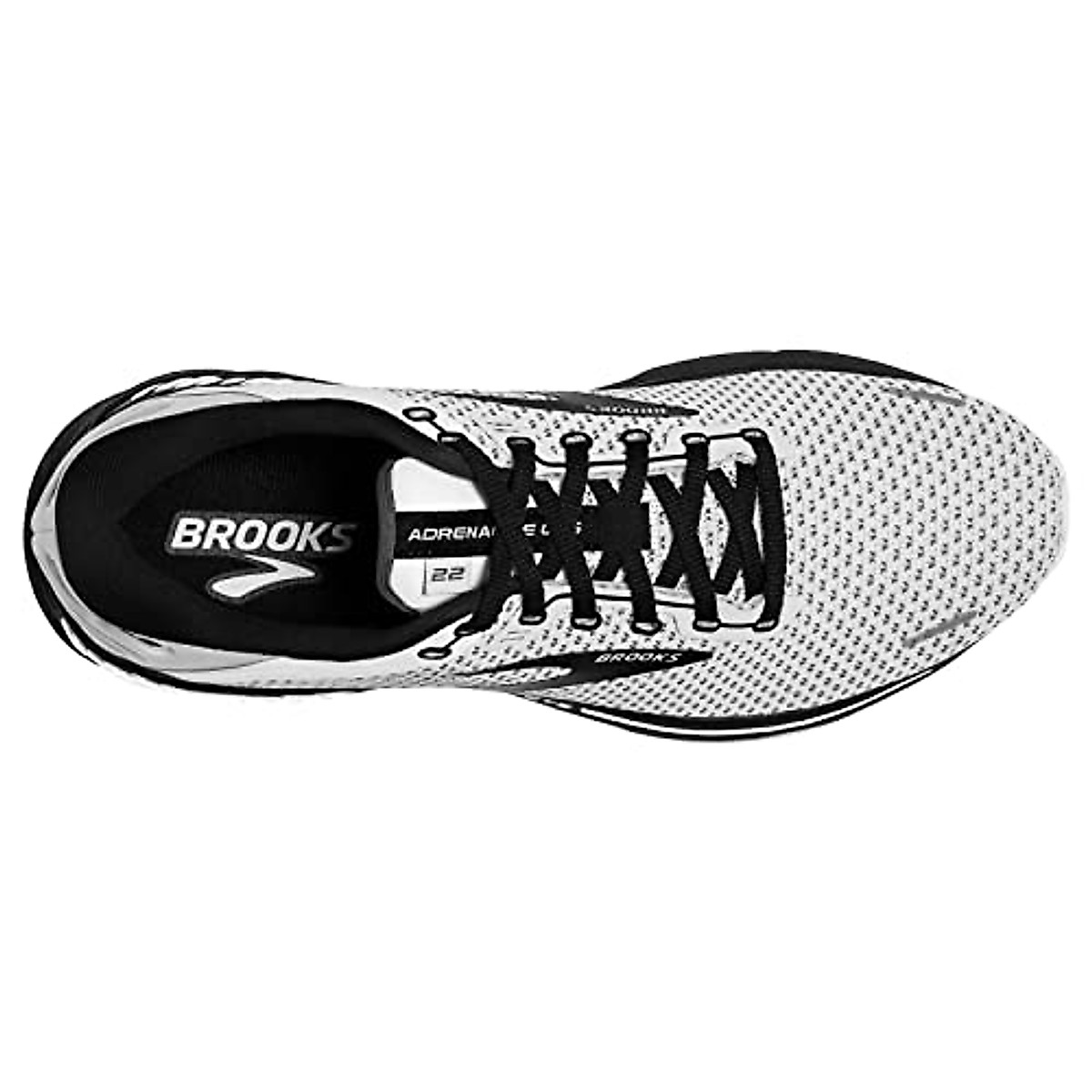 Brooks Women's Adrenaline GTS 22 Supportive Running Shoe - White/Grey/Black - 7.5 Medium