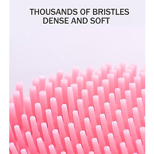 Aconcept 2 pair Dishwashing Cleaning Gloves for Kitchen, Rubber Reusable Scrubber Glove with Marker Pen, Silicone Soft Bristles Gloves for Household Cleaning, Pet Care, Car, Vegetable Washing, Green