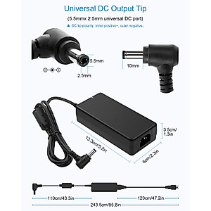 ALITOVE 12V 8A 96W Power Supply Adapter AC to DC Converter AC 100V ~ 240V to DC 12V 8amp Transformer LED Driver with 5.5x2.5mm DC Jack for 5050 3528 LED Strip Module Light, CCTV