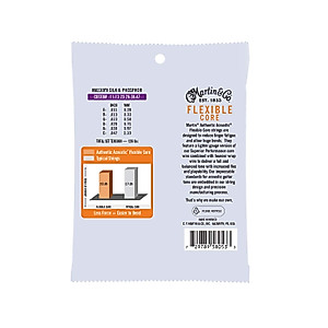 Martin Authentic Acoustic Guitar Strings, Flexible-Core MA130FX 92/8 Phosphor Bronze, (Packaging May Vary)