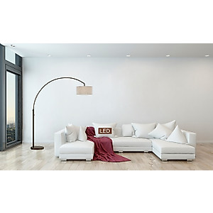 Artiva USA LED602211FBT Elena Led Arch Floor Lamp, 80", Antique Bronze
