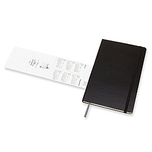 Moleskine Classic 12 Month 2022 Weekly Horizontal Planner, Hard Cover, Large (5" x 8.25"), Black