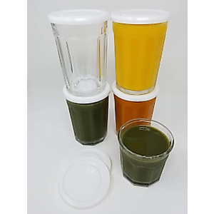 Mian White Plastic Lids fits Luminarc Working Glass 6 Pack