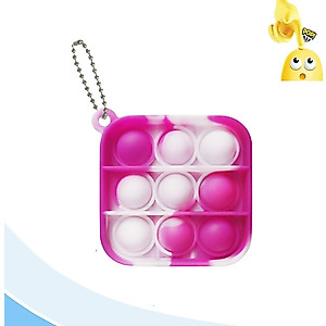 12 Pcs Mini Pop Bubble Fidget Sensory Toys, Pop Toy Bulk for Party Favor, Classroom Student Prizes Easter Basket Goodie Bag Stuffers Christmas Valentine Gift for Kid