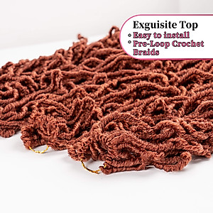 6Packs 36Inch Soft Locs Crochet Hair Faux Locs Crochet Braids Hair 350# Goddess Locs Synthetic Hair Extend Soft Locs Braiding Hair for Women (36 Inch (6packs), 350#)