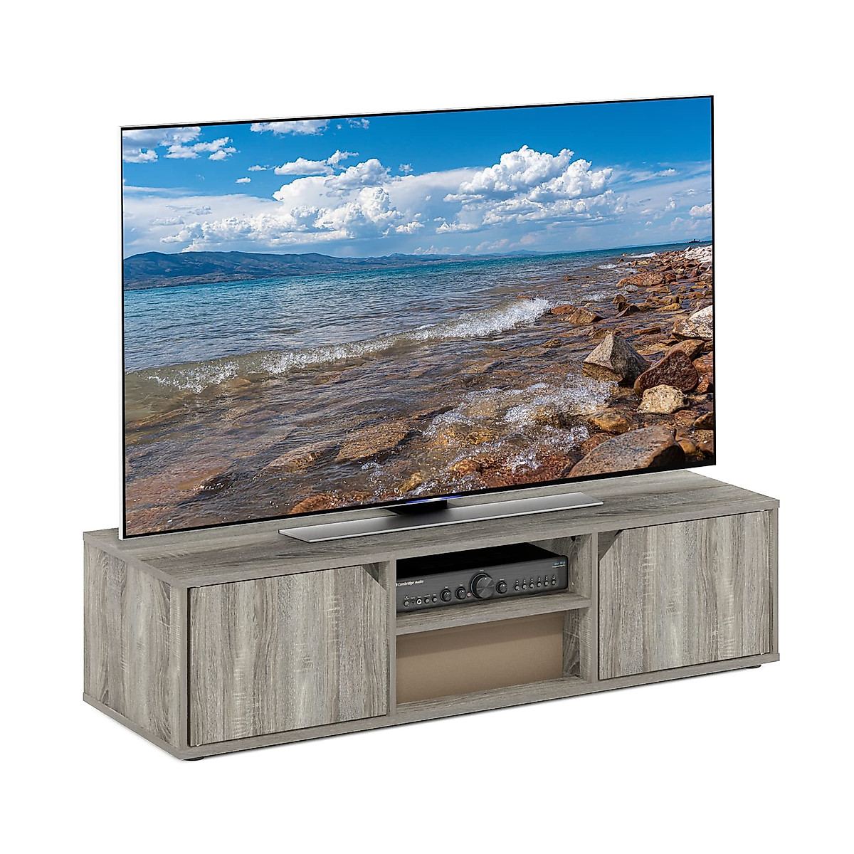 Furinno Classic Stand for TV up to 55 Inch, French Oak