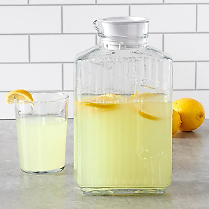 Anchor Hocking 2 Quart Bistro Pitcher with Lid, Pack of Two