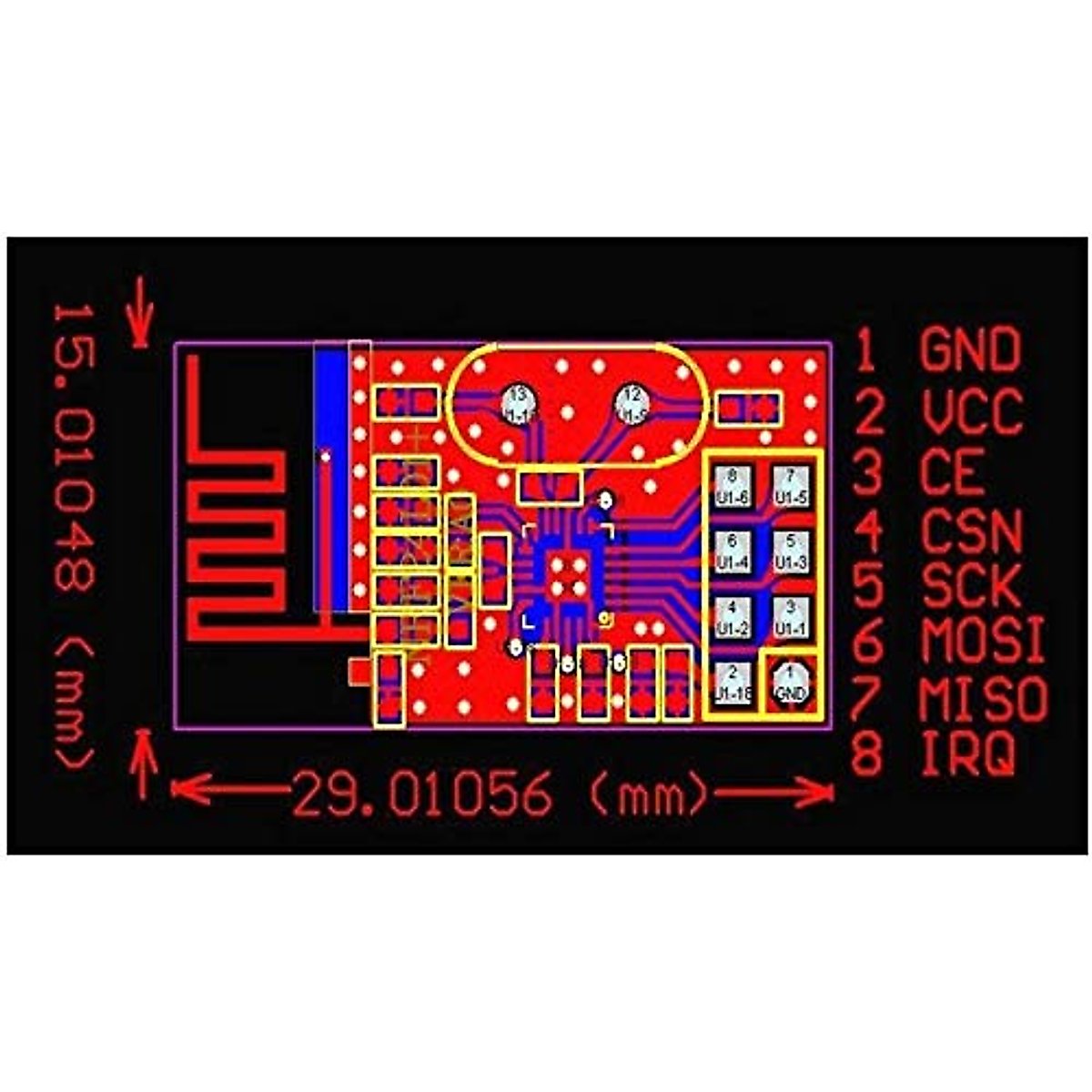 HiLetgo 4pcs NRF24L01+ Wireless Transceiver Module2.4G Wireless Transceiver Module