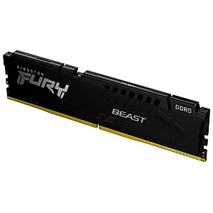 Kingston Technology Kingston Fury Beast 16GB 5600MHz DDR5 CL40 DIMM Single Module Desktop Memory KF556C40BB-16 Black