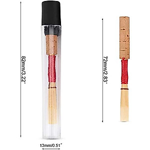 Jiayouy 3Pcs Oboe Reeds Medium Soft Oboe Reed with Plastic Storage Case/Tube Woodwind Instrument Accessories Red