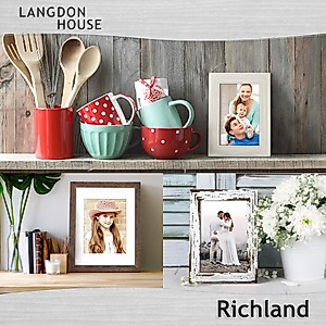 Langdon House 11x14 Picture Frames w/Mat to 8x10 (Rustic Brown, 6 Pack) Traditional Wood-Like Photo Frames for Any Décor Style, Richland Collection