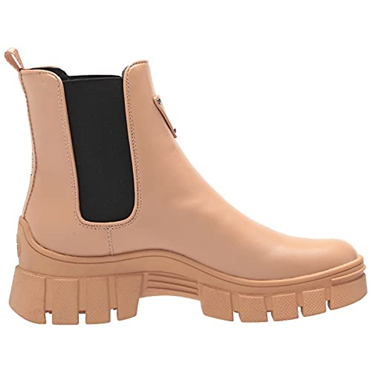 GUESS Women's HESTIA Combat Boot, Nude, 7.5