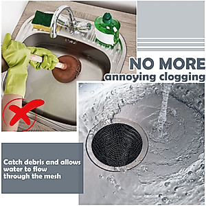 100 Pcs 2.75" Mesh Sink Strainers Stainless Steel Drain Strainer Bathroom Sink Strainers Kitchen Drain Strainer Mesh Shower Drain Hair Catchers for Lavatory Balcony Laundry Mop Pool RV Sink