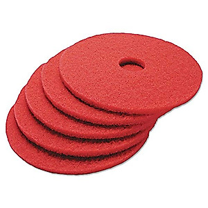 Boardwalk BWK4012RED 12 in. dia. Buffing Floor Pads - Red (5-Piece/Carton)