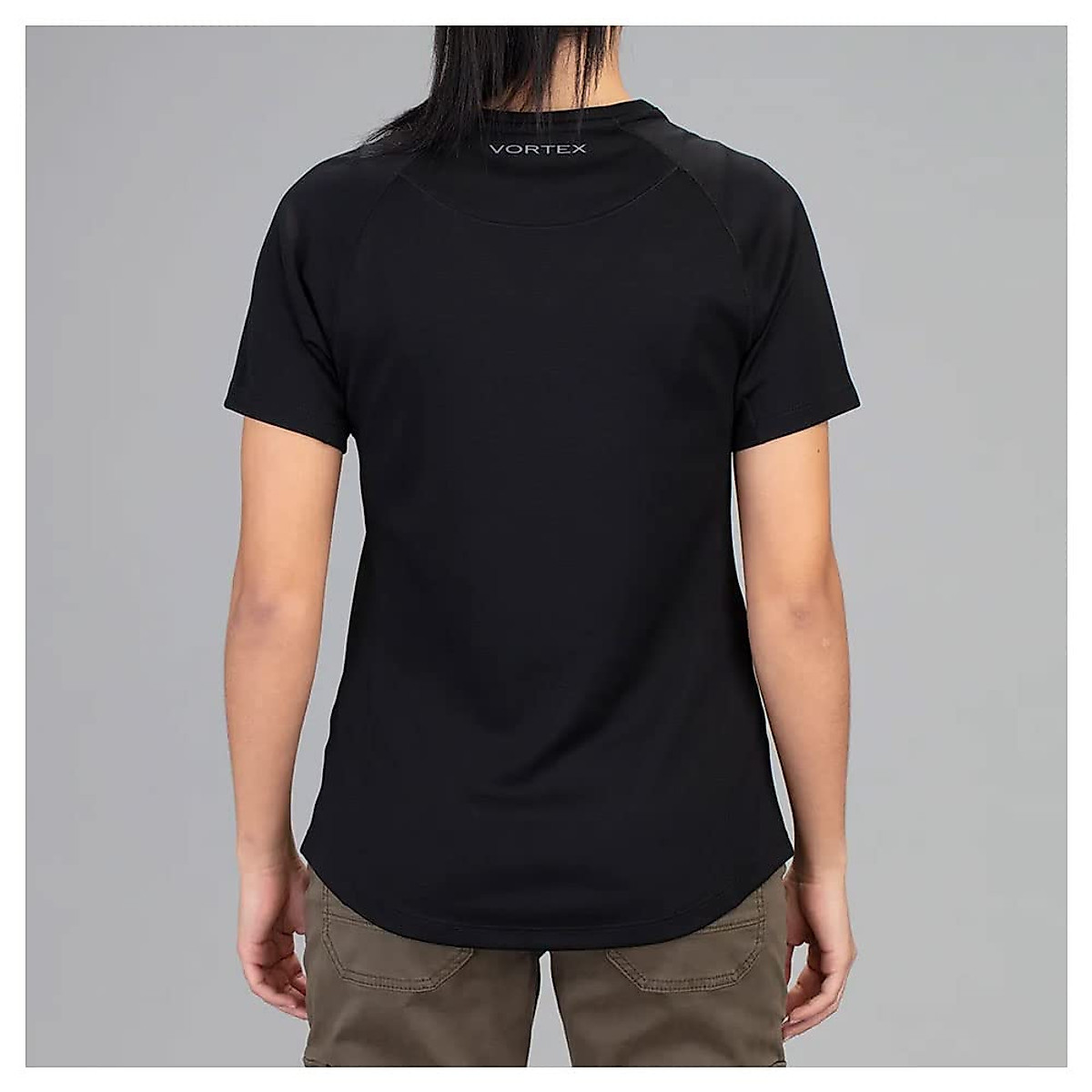 Vortex Women's Weekend Rucker Moisture-Wicking UPF-Protective High-Performance Short Sleeve T-Shirt, Black, Large