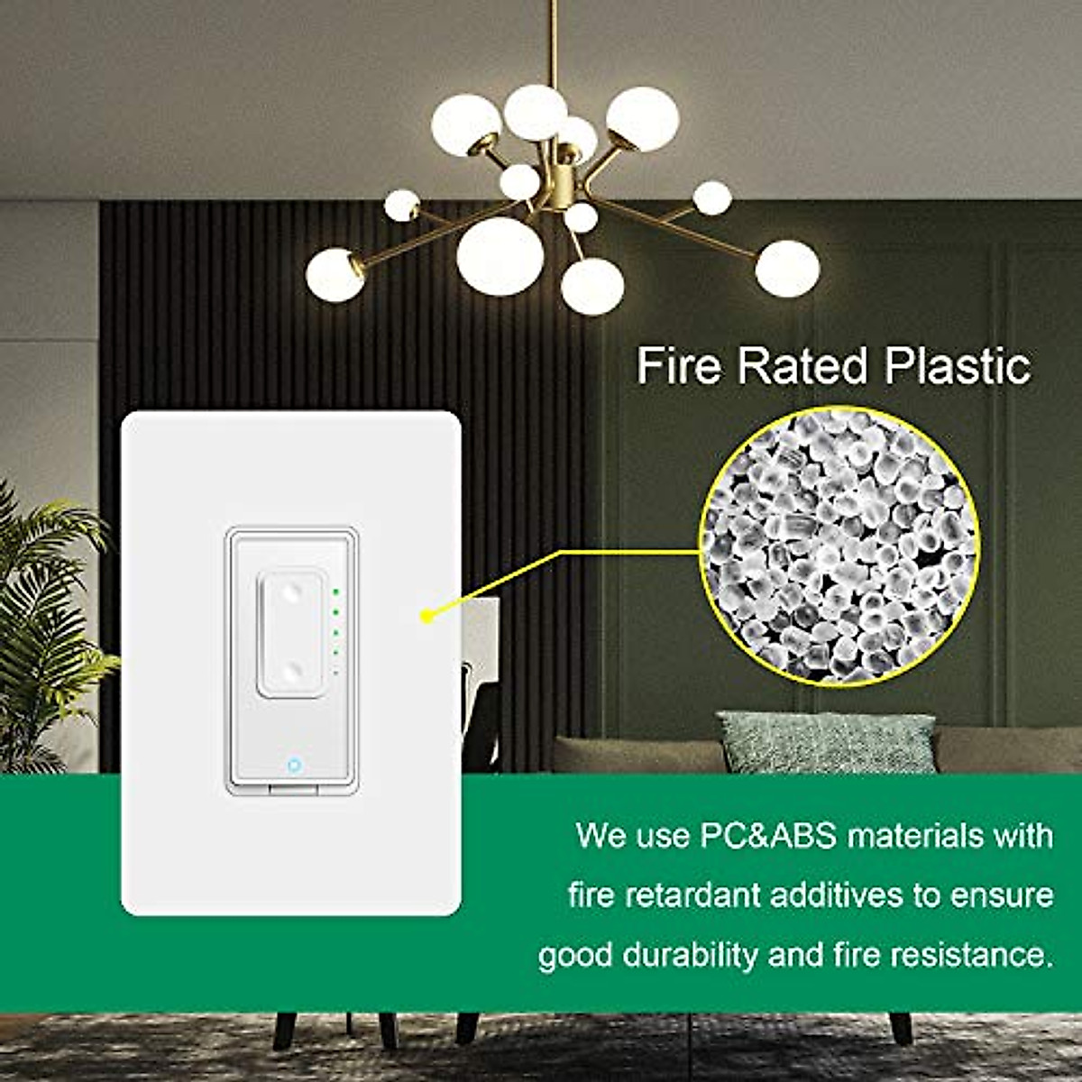 Smart Dimmer Switch by Martin Jerry | White, Supports LED, 2.4G WiFi, Voice Control via Echo & Google Home, a Neutral Wire is Necessary for Installation