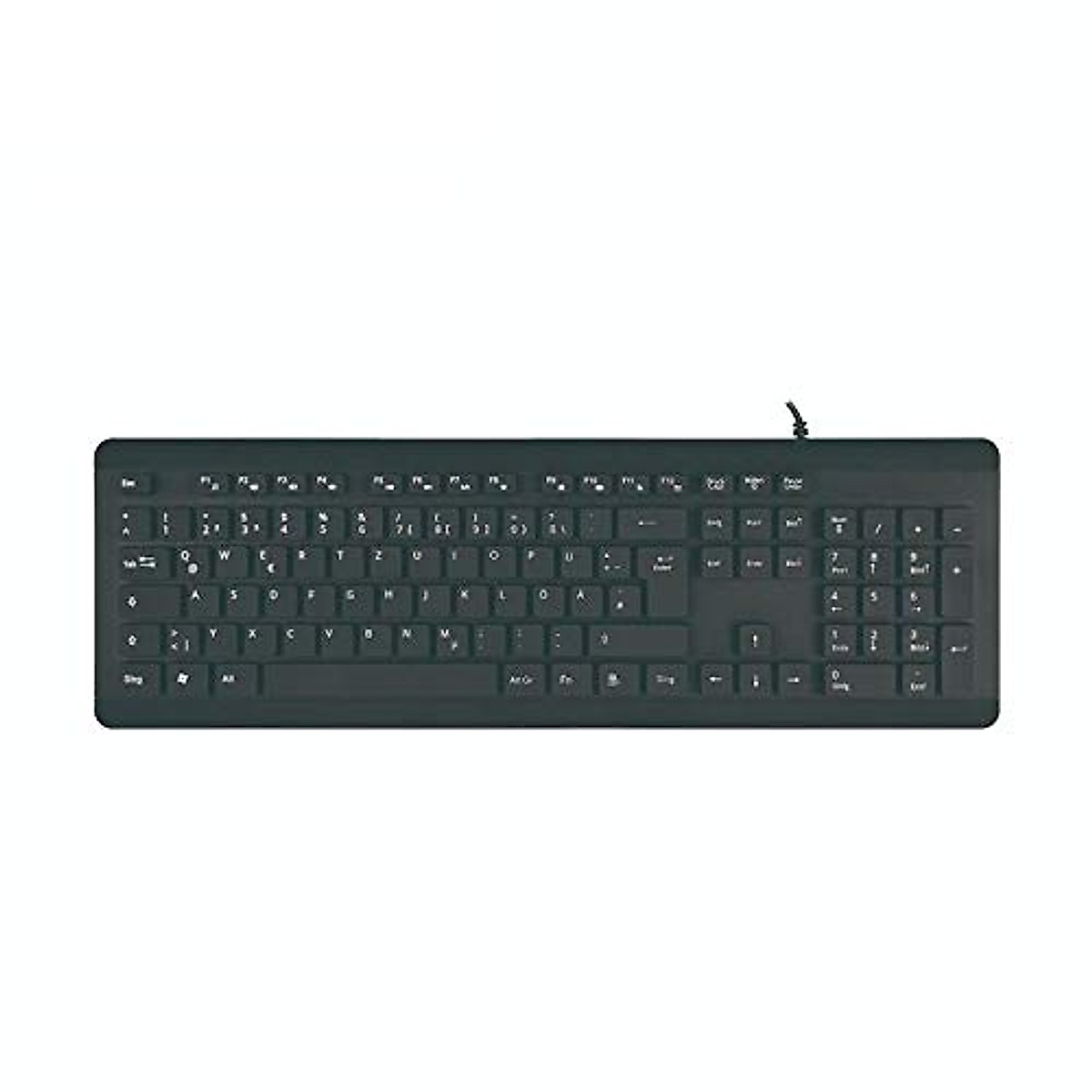 BoxWave Keyboard Compatible with Alienware x15 Gaming (R1) (Keyboard AquaProof USB Keyboard, Washable Waterproof Water Resistant USB Keyboard for Alienware x15 Gaming (R1) - Jet Black