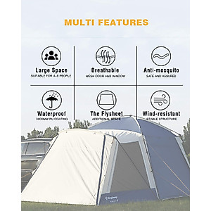 KingCamp Melfi Plus SUV Car Tent 3 Seasons 4-6 Person Multifunctional, Suitable Camping Traveling Family Outdoor Activities