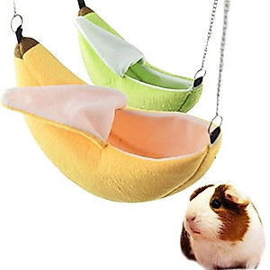 Pet Hamster Banana Hammock Swing Squirrel Parrot Hanging Bed House Cage Nest Toy (Green)