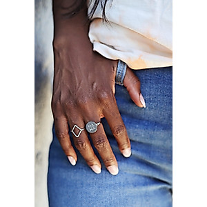 to: little arrows Mama Ring for Birthday, Mother's Day, Anniversary (Silver - Size 7)