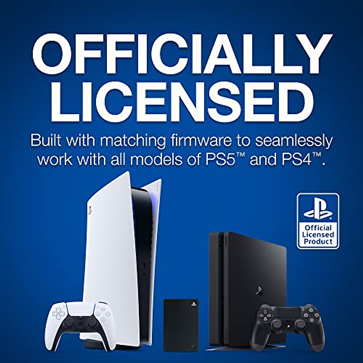 Seagate (STGD2000100) Game Drive for PS4 Systems 2TB External Hard Drive Portable HDD â€“ USB 3.0, Officially Licensed Product