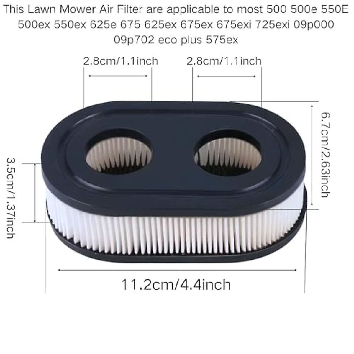 Lawn Mower Air Filter Set Spark Plug Compatiable with Troy-Bilt TB110 TB115 TB200 TB230 TB330 TB370 Walk Behind Lawn Mower