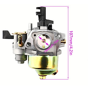 CDZWJ GX120 Carburetor compatible with Honda GX120 GX140 GX160 GX168 GX200 5HP 5.5HP 6.5 HP Engine Generator, Harbor Freight Predator 212cc 6.5hp Go Kart OHV R210 68121 69727 68120