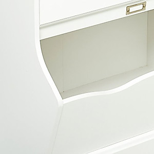 Sauder Pogo 3-Drawer Chest, L: 30.08" x W: 19.37" x H: 47.01", Soft White