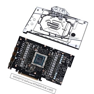 Copper GPU Water Cooling Block GPU Waterblock Graphics Card Water Cooling Block for Gigabyte Aorus GeForce RTX 4090 Master Gaming (5V ARGB RBW Aura Effect LED Lights GPU Block with Backplate)