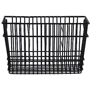 Kitchen Details Cutlery Basket | Hanging | Attach to Standard Dish Drying Rack | Utensil Caddy | Vinyl Coated | 3 Compartment | Black