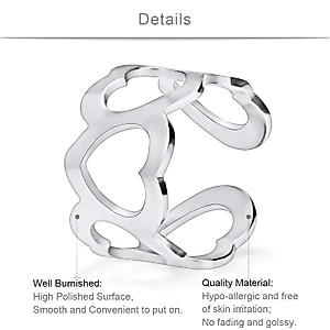 SCERRING Ear Cuff Fake Lip Helix Cartilage Clip On Wrap Earrings Non Piercing Earring Jewelry Set For Women Stainless Steel 15PCS Silver