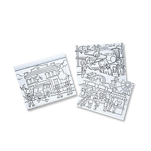 Melissa & Doug Jumbo Coloring Pad (11 x 14 inches) - Town, 50 Pictures
